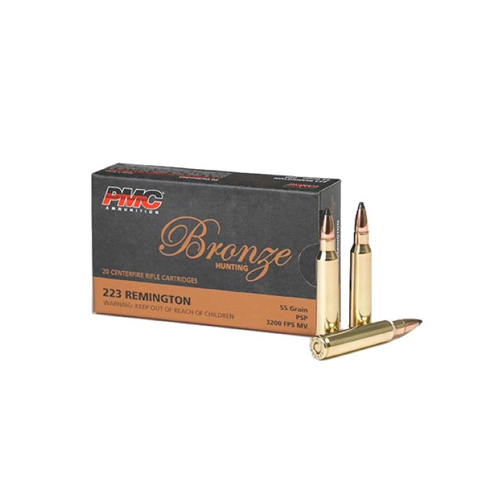 PMC .223 Remington 55 Grain SP Bronze Line - 20 Bullets per Pack ...